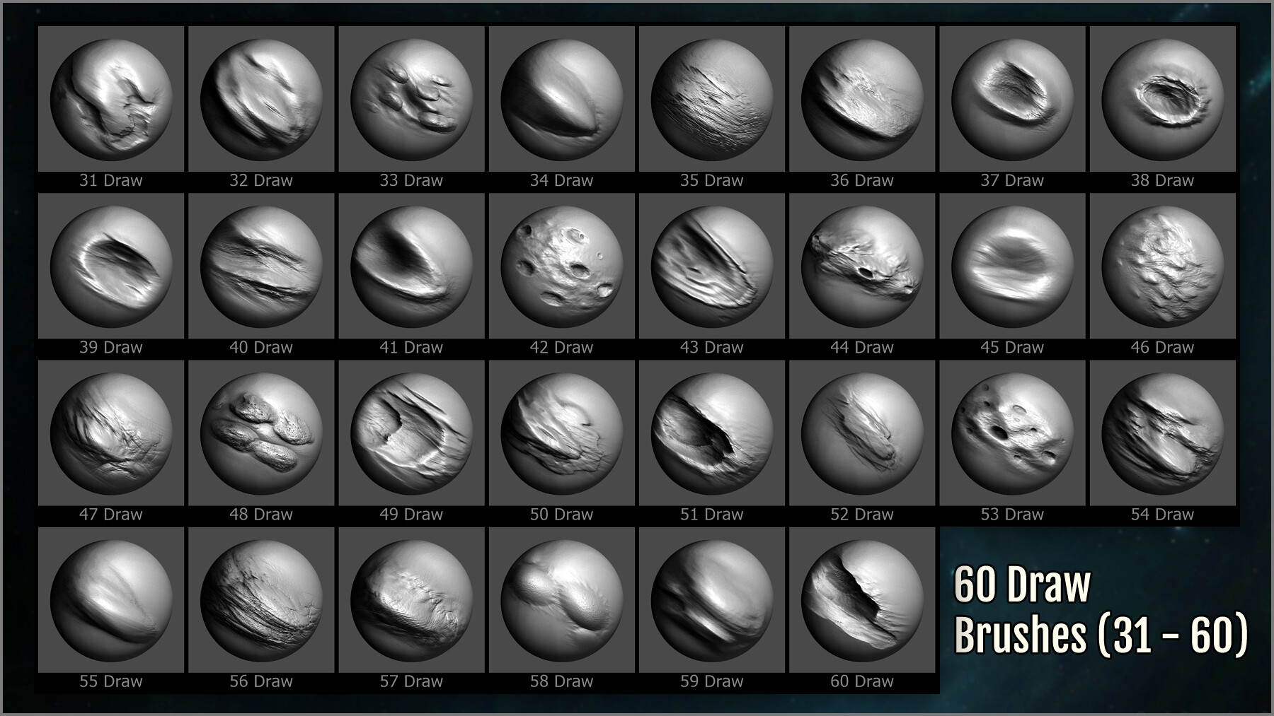 ArtStation - Alien Planet Maker 300 ZBrush Brushes 60 Alphas and 50 ...