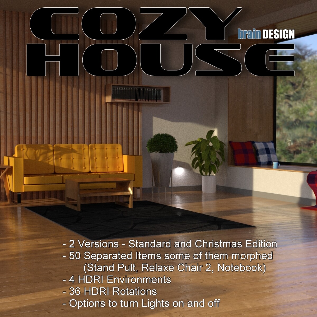 ArtStation - Cozy House For DAZ3D (including Christmas Edition) | Game ...
