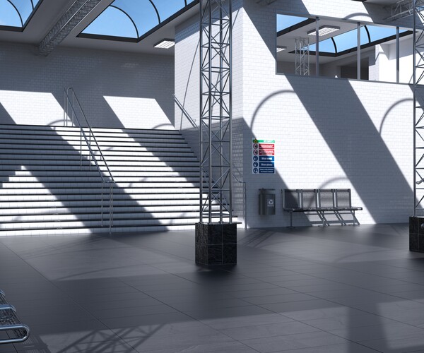 ArtStation - Waiting Hall | Game Assets