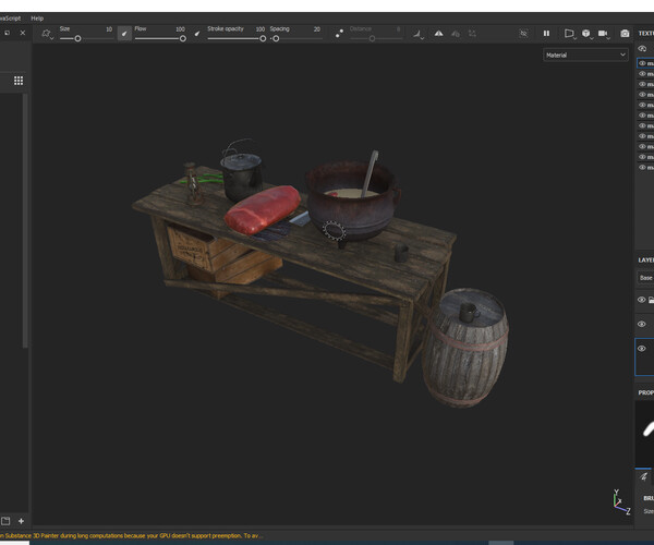 ArtStation - Game Asset - Table for preparing the stew | Game Assets