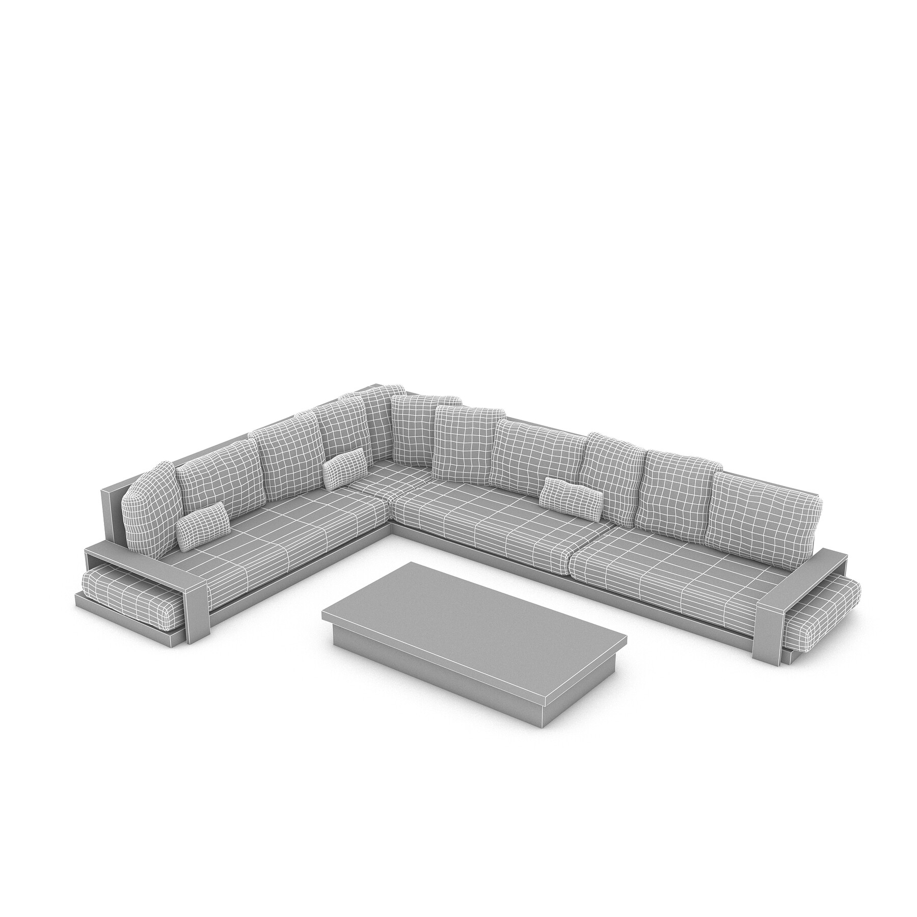 ArtStation - 3D corner seat 09 | Game Assets