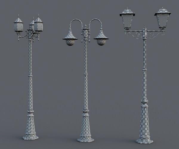 ArtStation - Classic street lamp Collection Vol 2 | Resources
