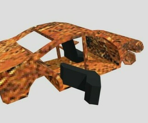 ArtStation - Burnt Car in PS1 Graphics Style | Game Assets