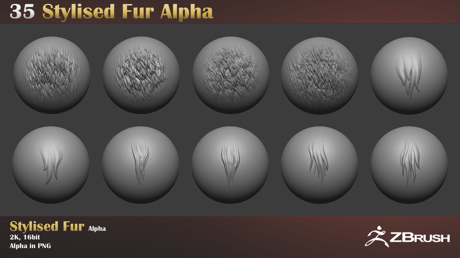 ArtStation - Stylized Fur Alpha | Brushes