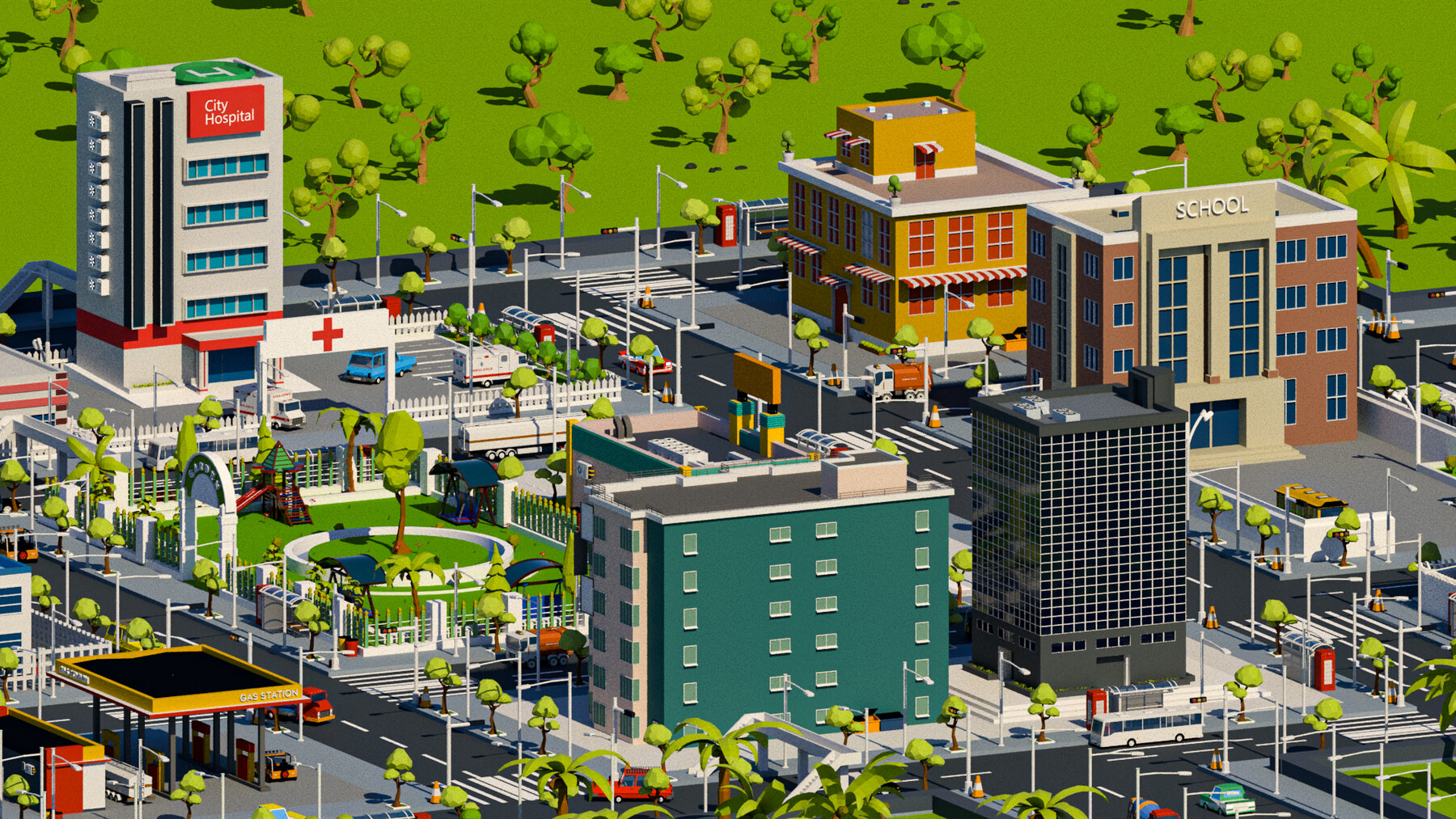 ArtStation - Low Poly City Pack | Resources