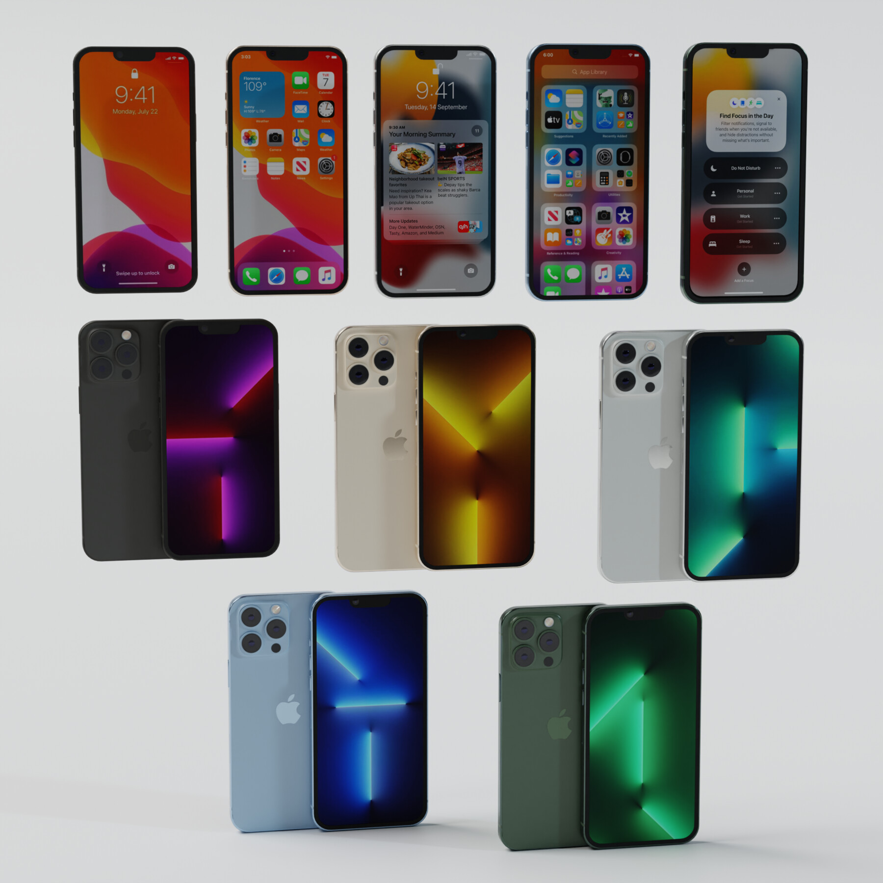 ArtStation - iphone 13 mobile phone All versions high-quality 3D model ...
