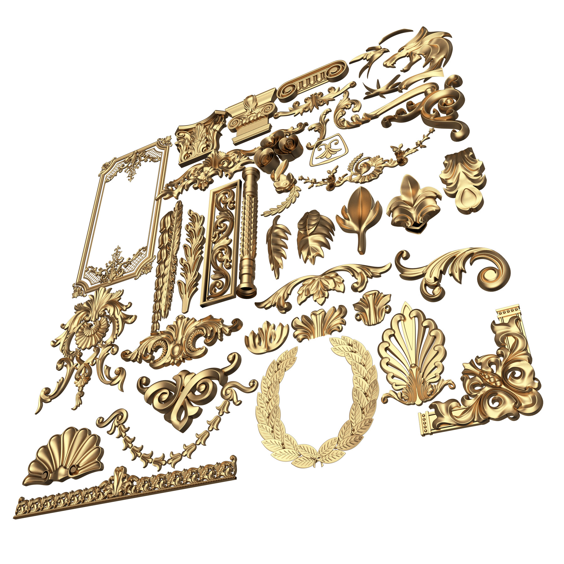 ArtStation - Collection of 40 Classic Carvings 01 | Resources