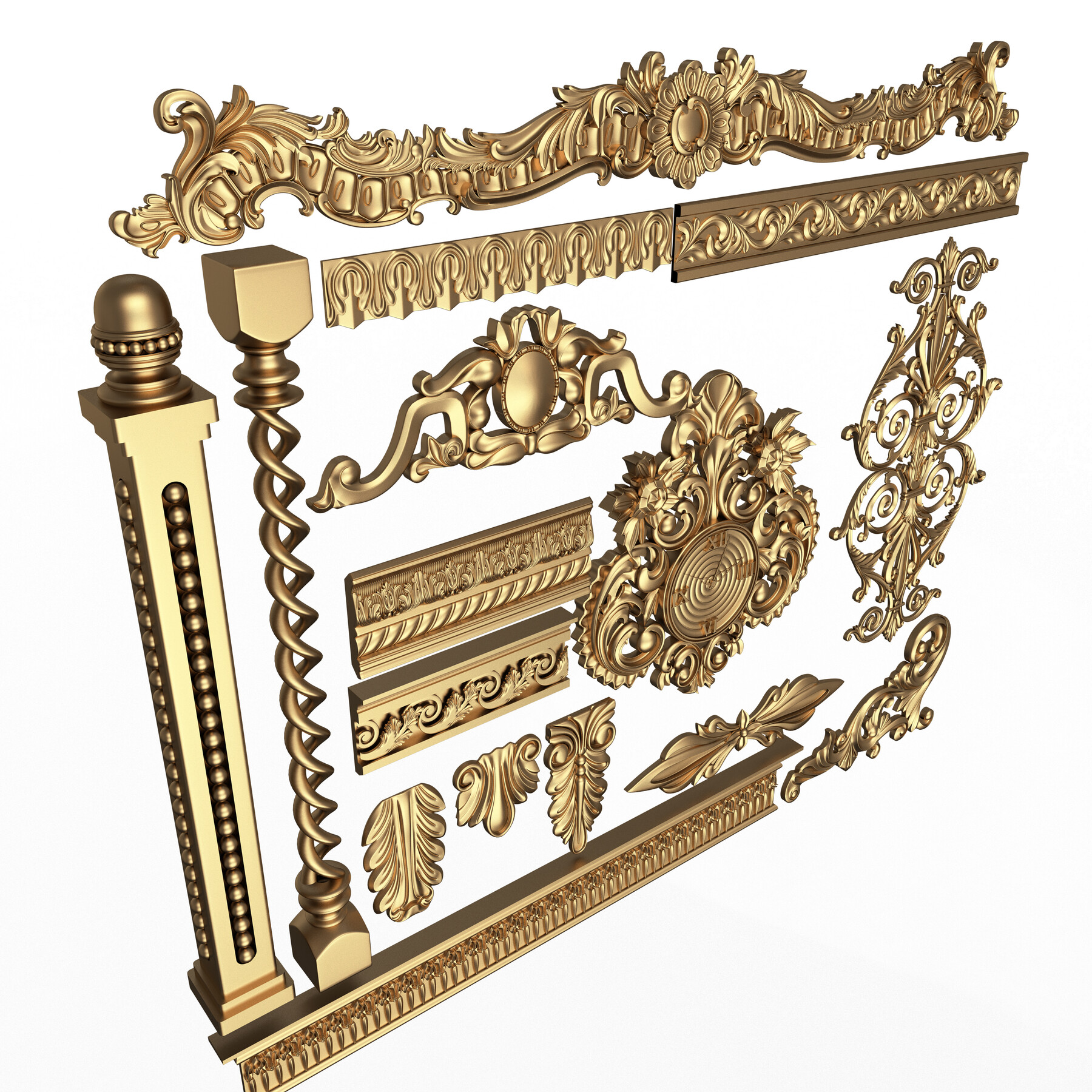 ArtStation - Collection of 16 Classic Carvings 02 | Resources