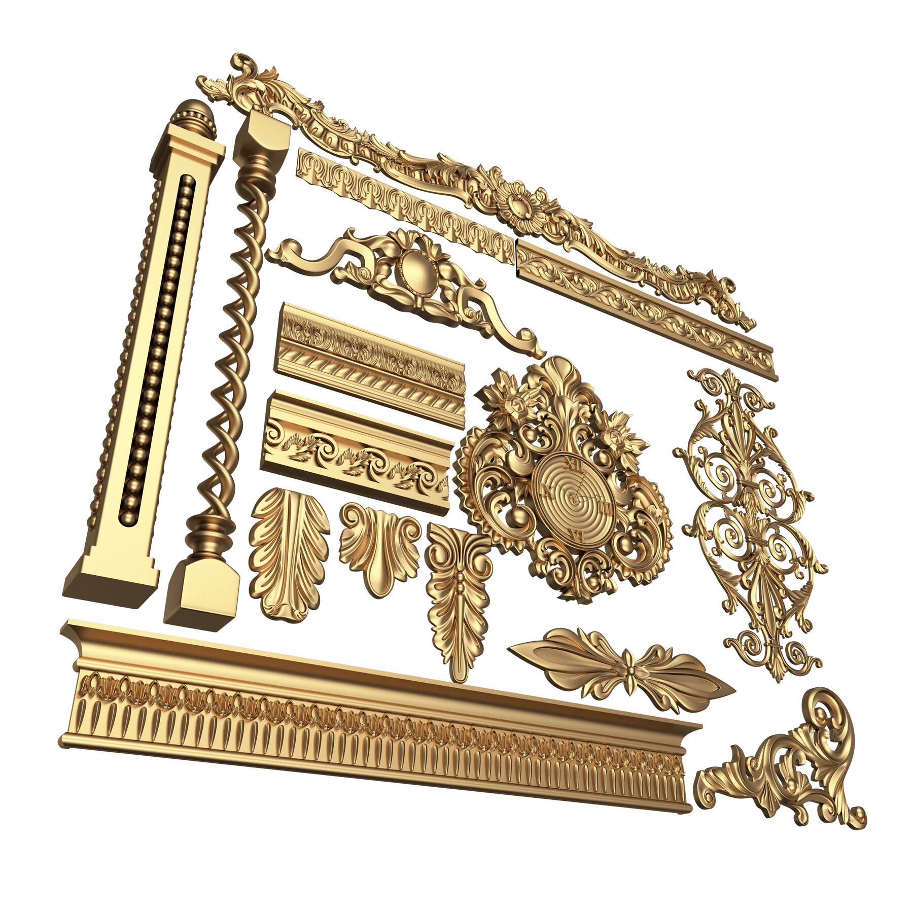 ArtStation - Collection of 16 Classic Carvings 02 | Resources