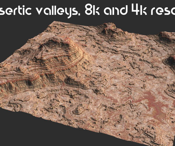 ArtStation - Desertic Valleys Collection Vol.1 | 12 Terrains at 8k ...
