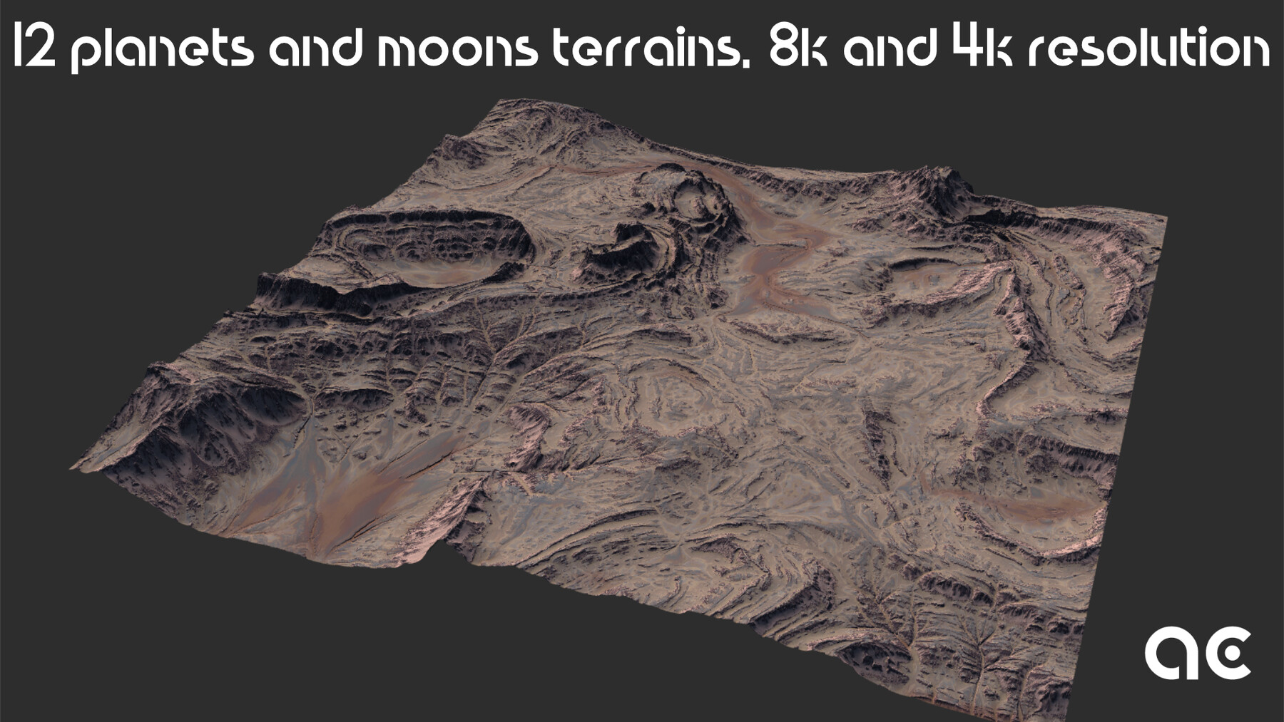 Andrea Cantelli - Planets & Moons Terrains Collection Vol.1 | 12 Terrains at 8k resolution ...