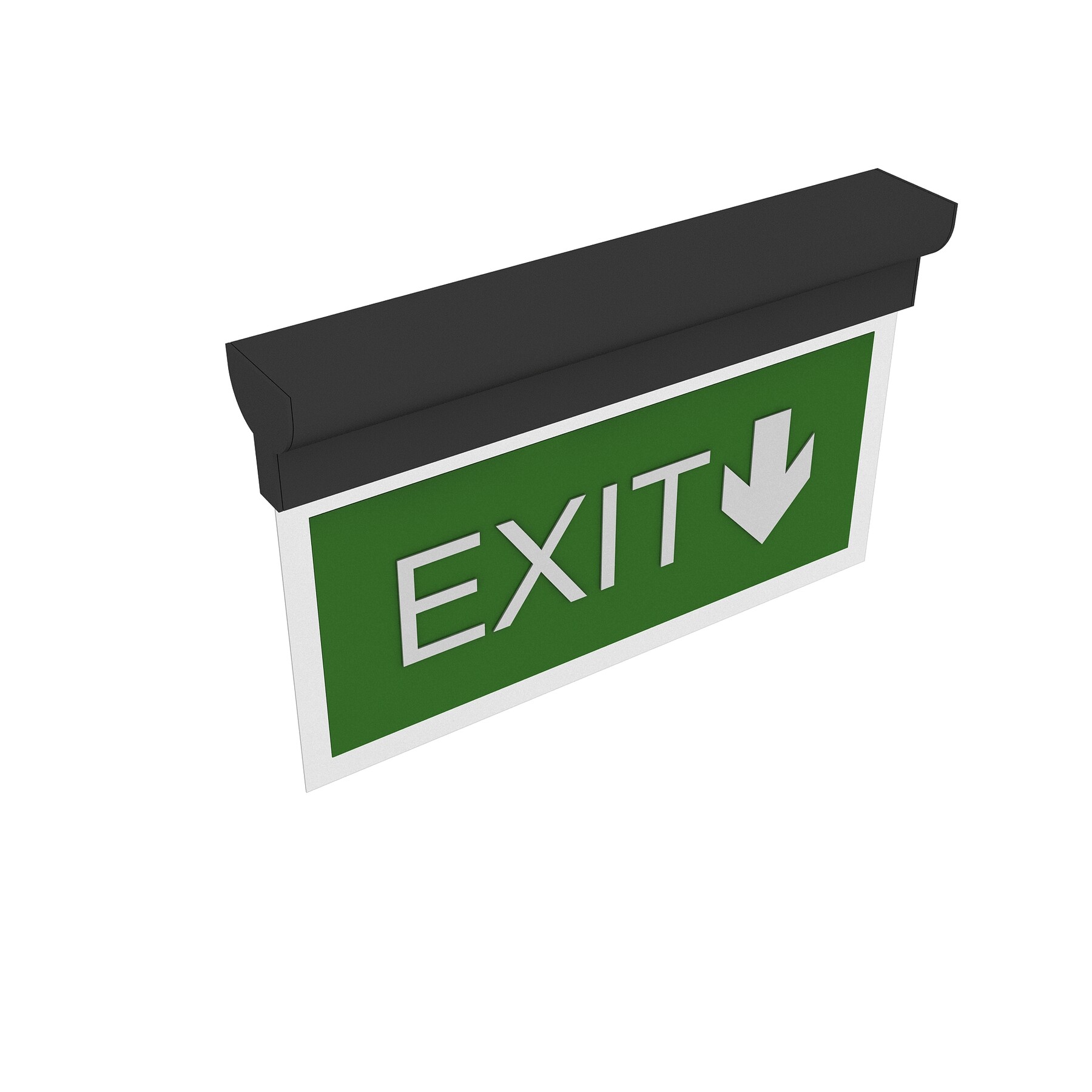ArtStation - exit sign low poly model | Game Assets