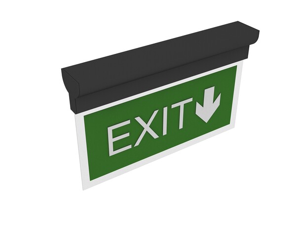 ArtStation - exit sign low poly model | Game Assets