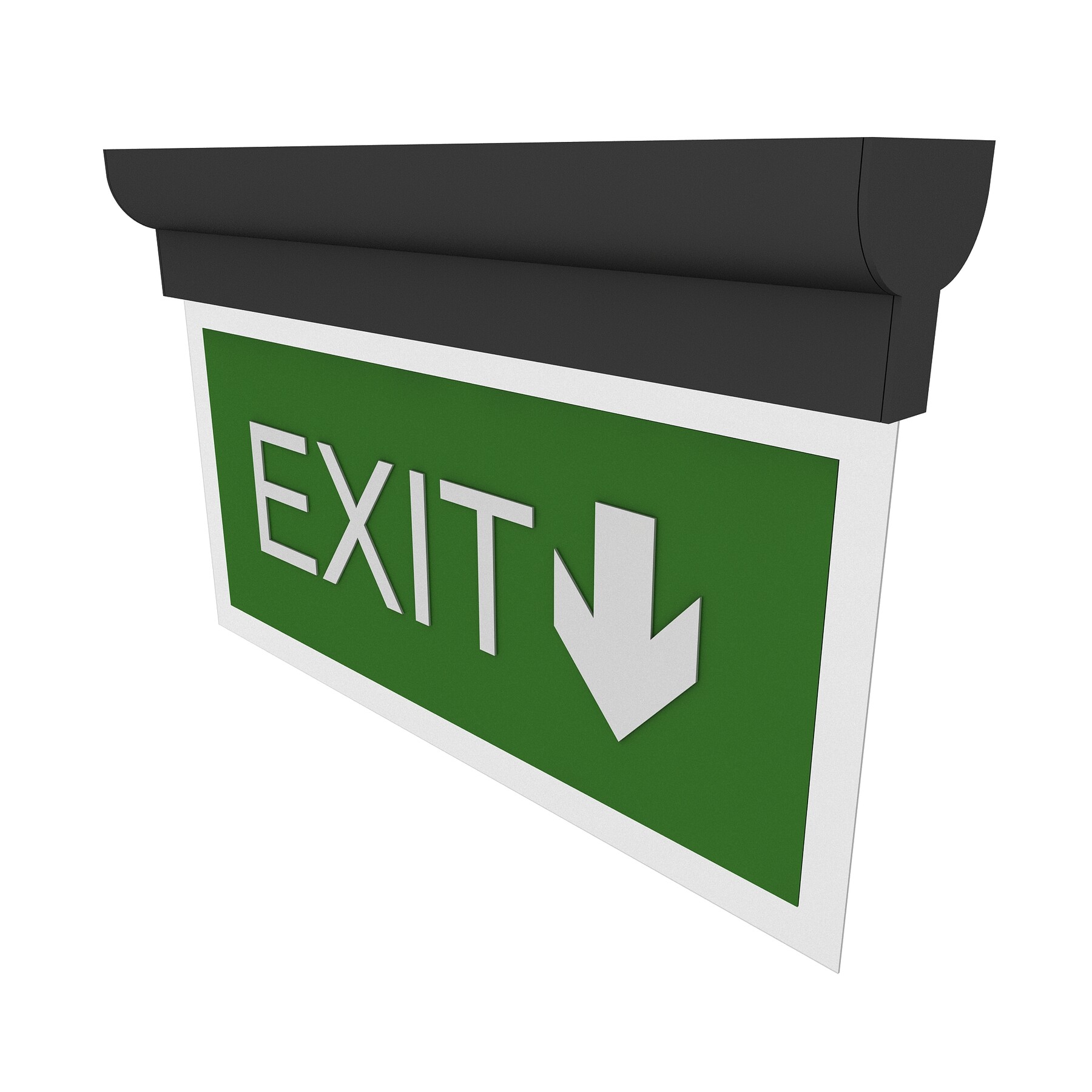 ArtStation - exit sign low poly model | Game Assets