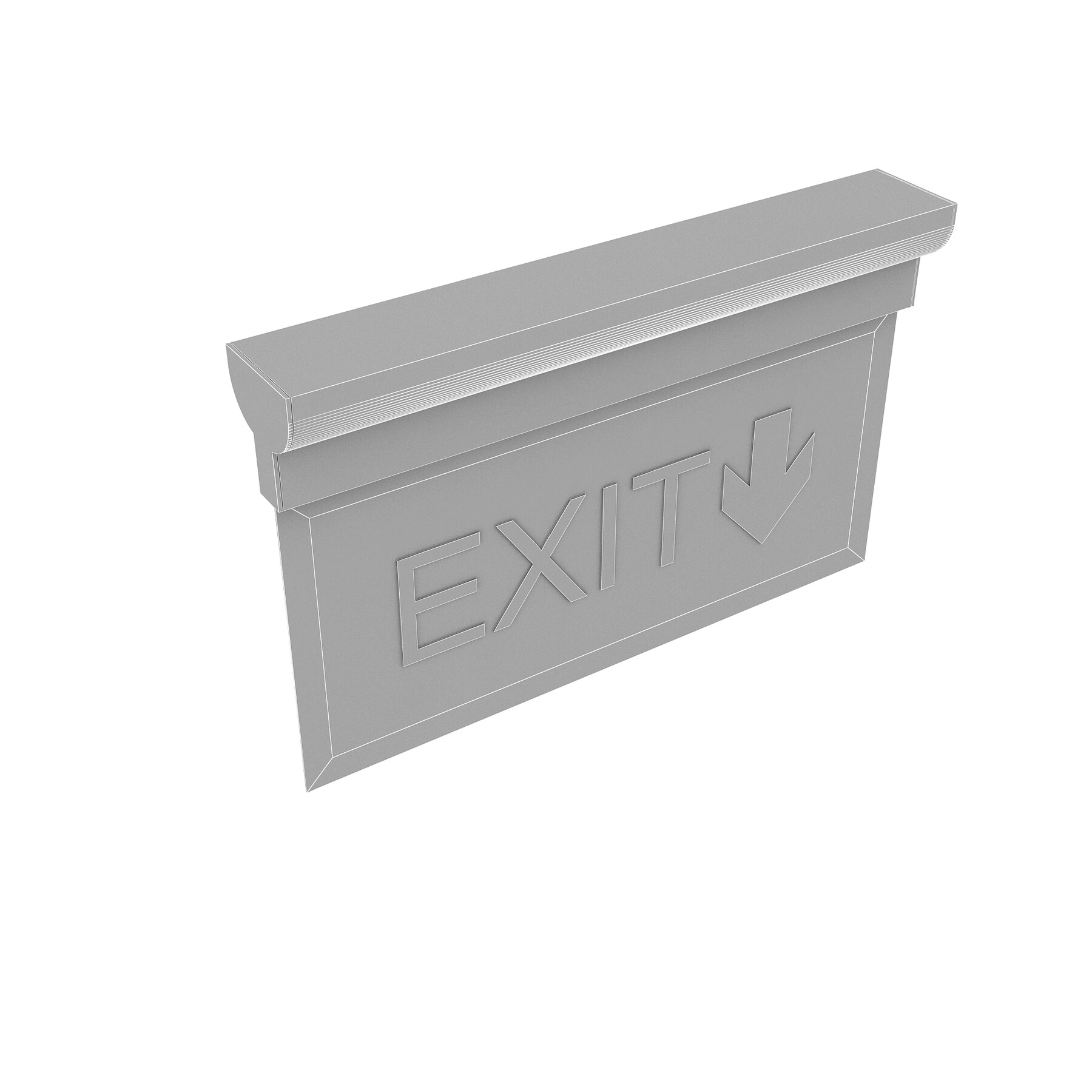 ArtStation - exit sign low poly model | Game Assets