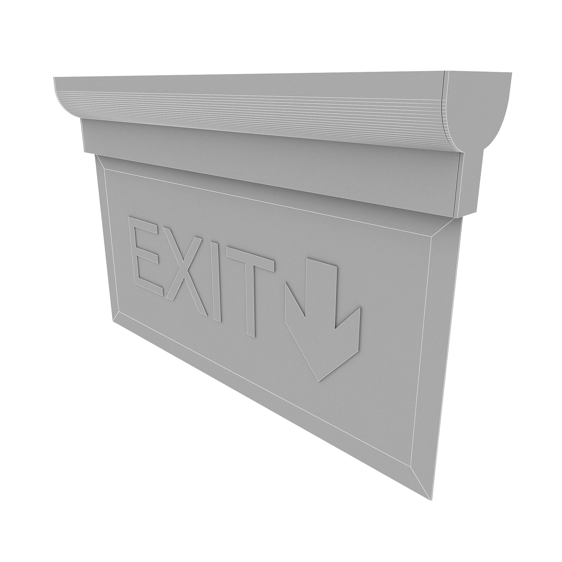 ArtStation - exit sign low poly model | Game Assets
