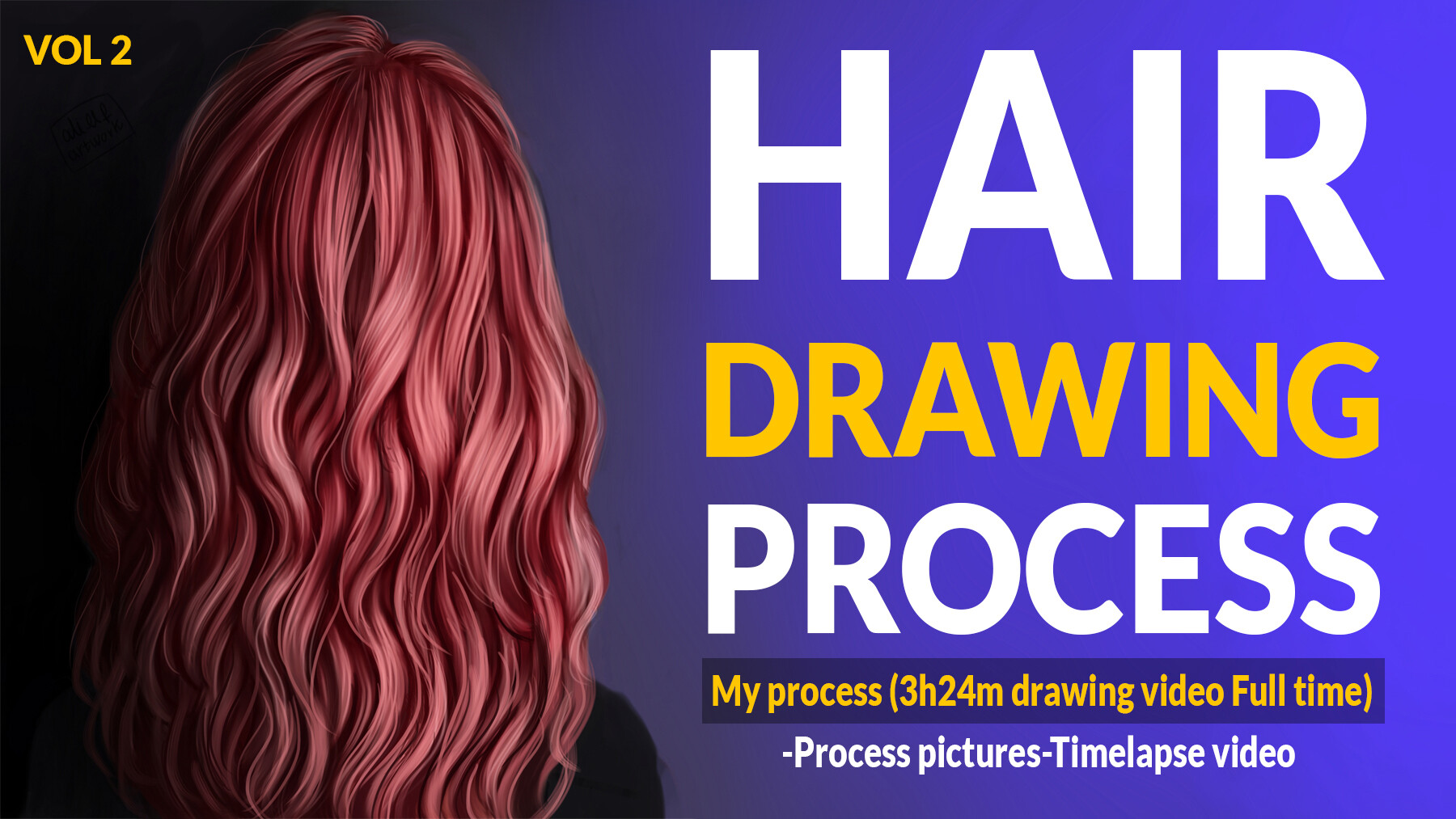 ArtStation - Hair drawing process Vol.2 | Tutorials
