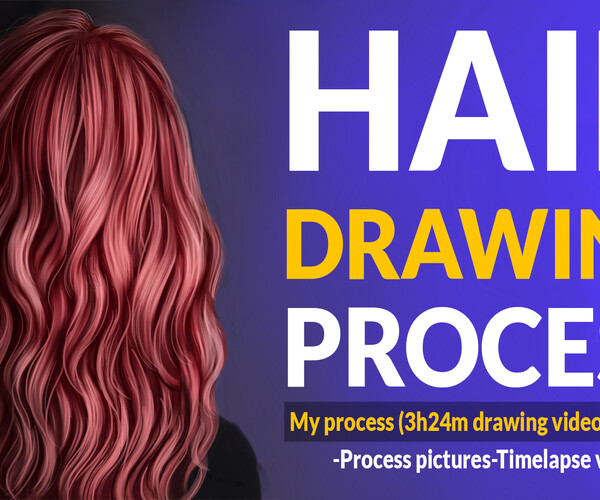 ArtStation - Hair drawing process Vol.2 | Tutorials
