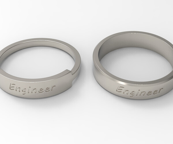 ArtStation - Engineer Couple Ring Platinum | Resources