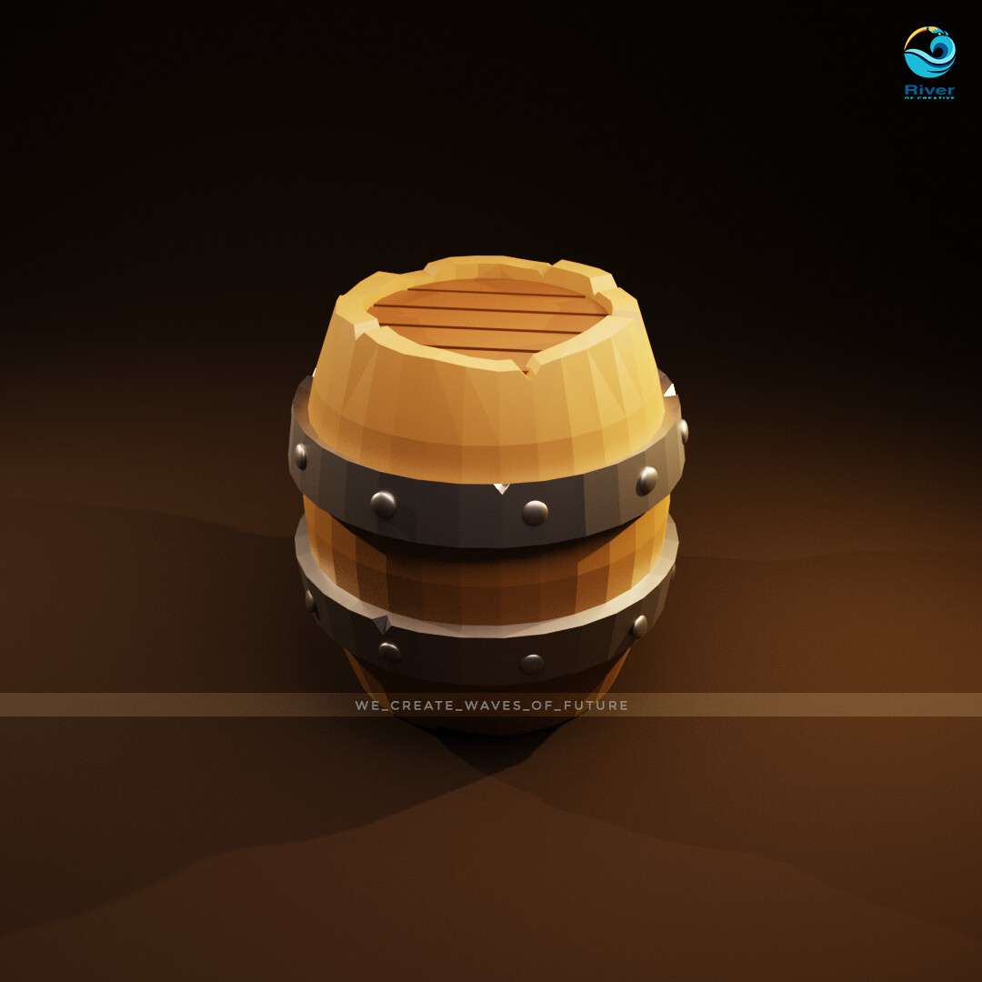 ArtStation - 3D Game assets - Crate- Barrel- Chest | Game Assets