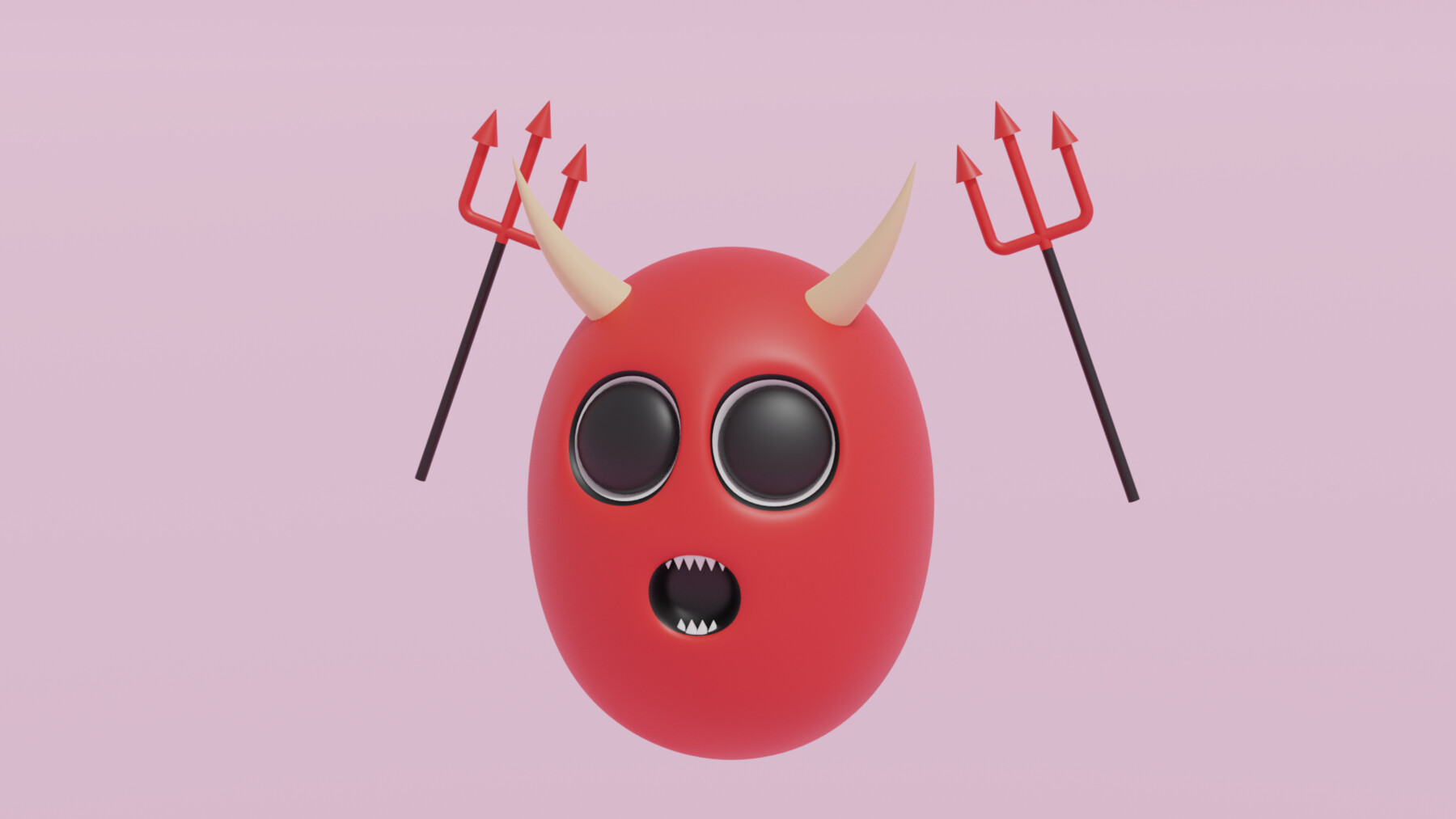 ArtStation - Cartoon Cute Devil and Devil Trident 3D Model | Resources