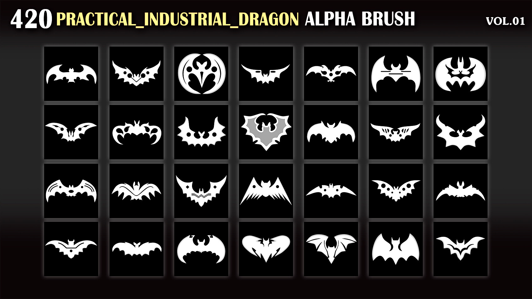 ArtStation - 420_ Practical_Industrial_dragon_Batman_Alpha_Vol 01 | Brushes