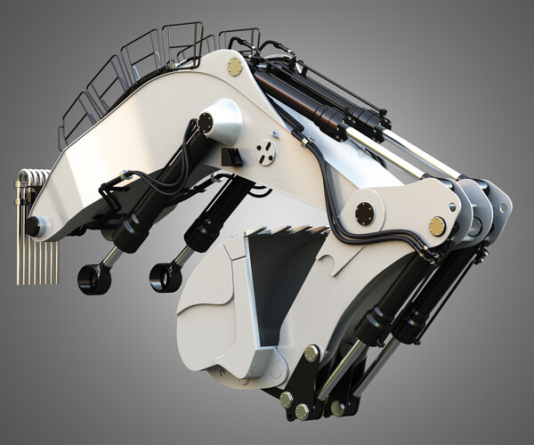 ArtStation - Hydraulic Excavator Arm and Bucket - Liebherr - R9250 ...