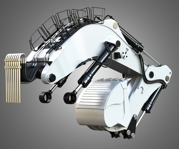 ArtStation - Hydraulic Excavator Arm and Bucket - Liebherr - R9250 ...