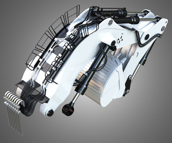 ArtStation - Hydraulic Excavator Arm and Bucket - Liebherr - R9250 ...