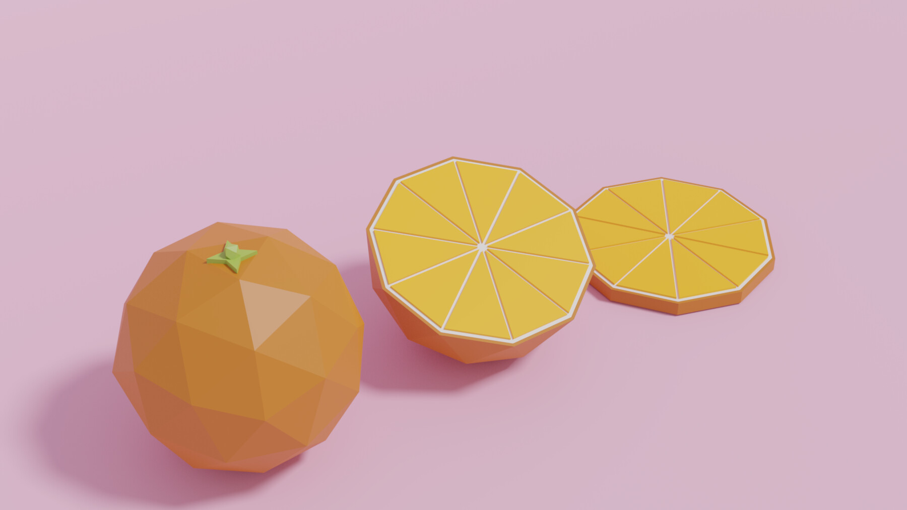 ArtStation - Low Poly Cartoon Orange 3D Model | Resources
