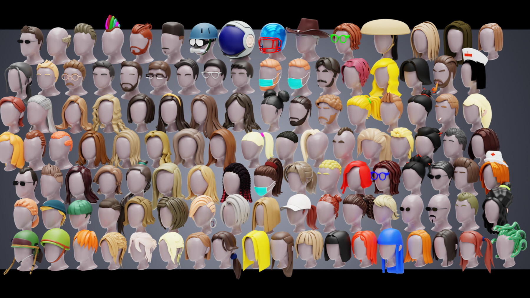 ArtStation - 150 Base Stylized Haircuts | Resources