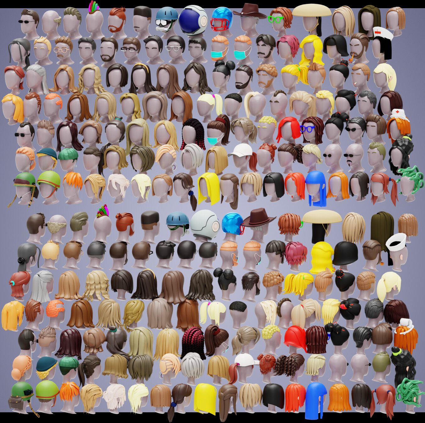 ArtStation - 150 Base Stylized Haircuts | Resources