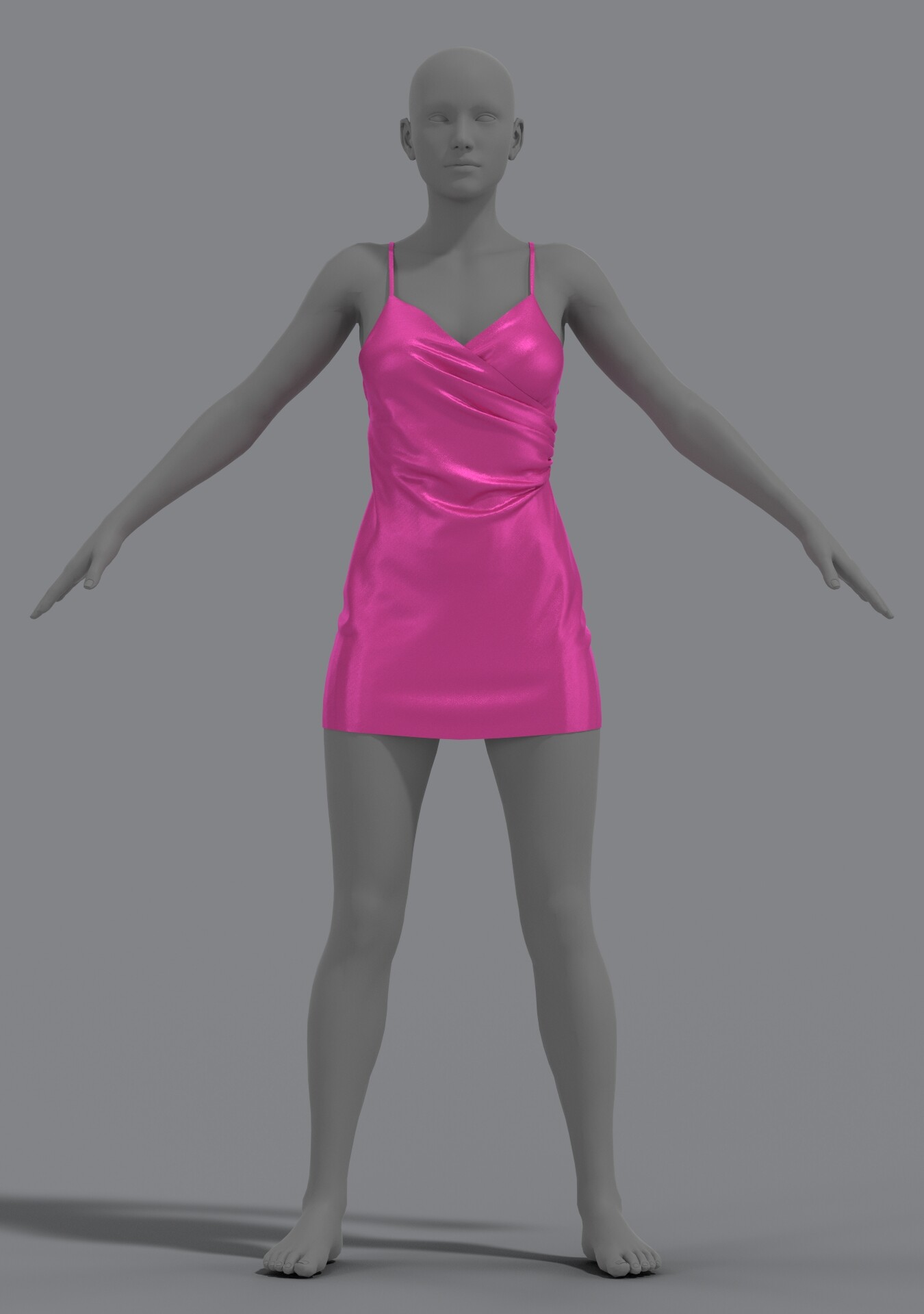 ArtStation - EMMA bias cut dress / MD / CLO 3D project / OBJ / Genesis ...