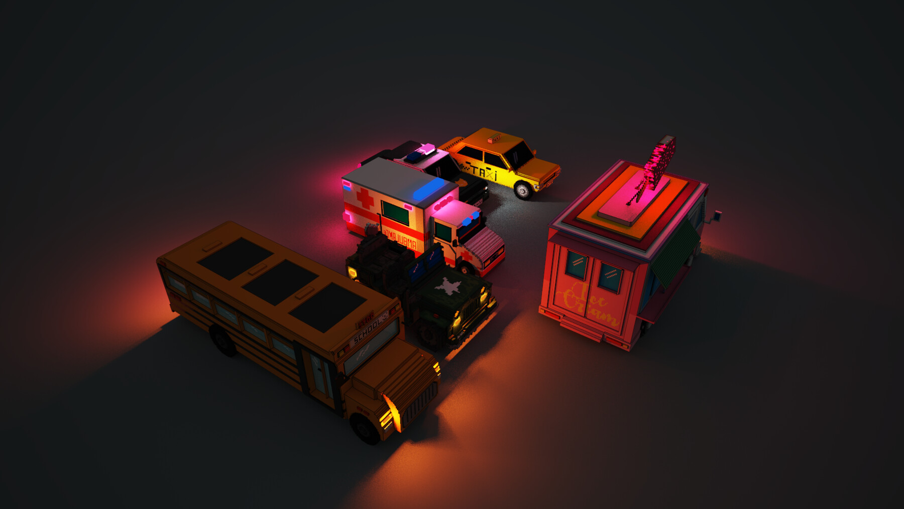 ArtStation - 6 Voxel Vehicles 3D MagicaVoxel Designs | Game Assets