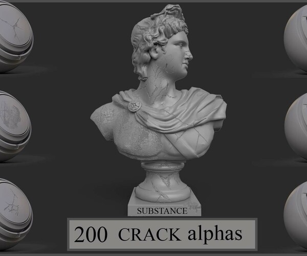 ArtStation - 200 crack alpha _Vol.1 | Brushes