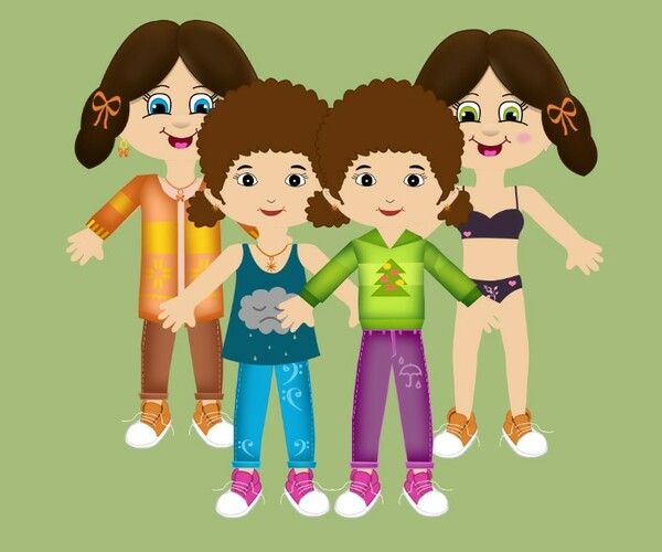 ArtStation - 2D Girl Character Pack 1 | Game Assets