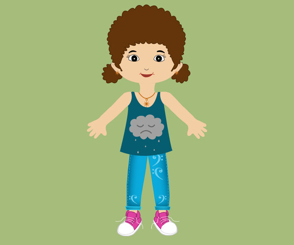 ArtStation - 2D Girl Character Pack 1 | Game Assets