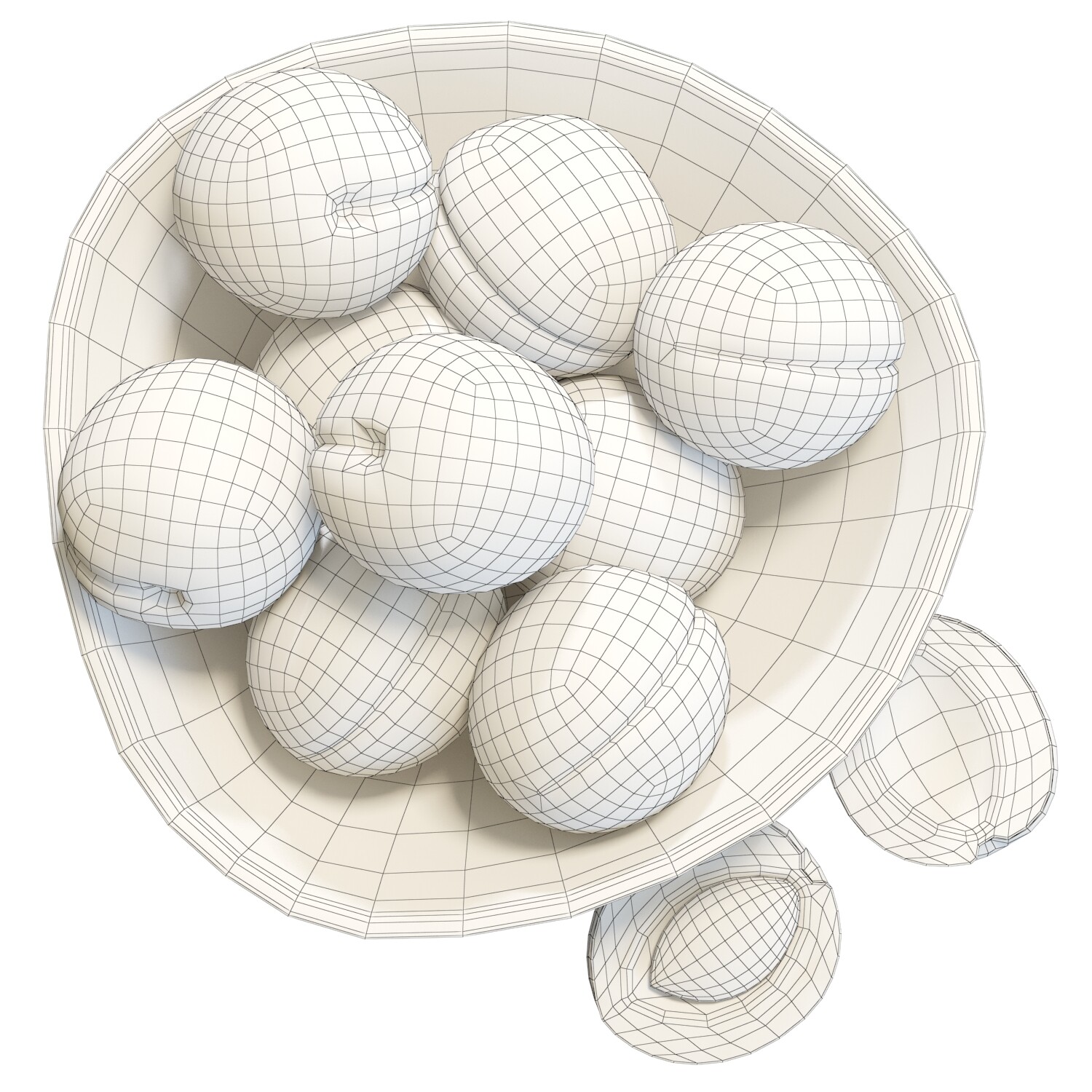 ArtStation - 3D Model / Food Set 13 / Bowl with Apricots | Resources