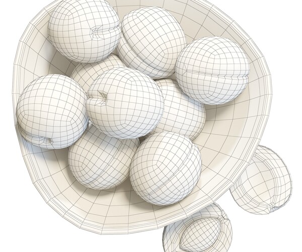 ArtStation - 3D Model / Food Set 13 / Bowl with Apricots | Resources