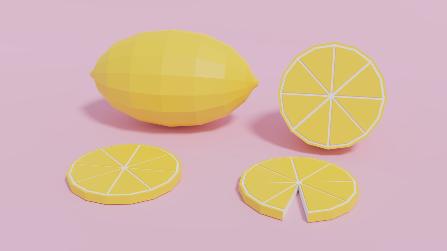 ArtStation - Low Poly Cartoon Lemon 3D Model | Resources
