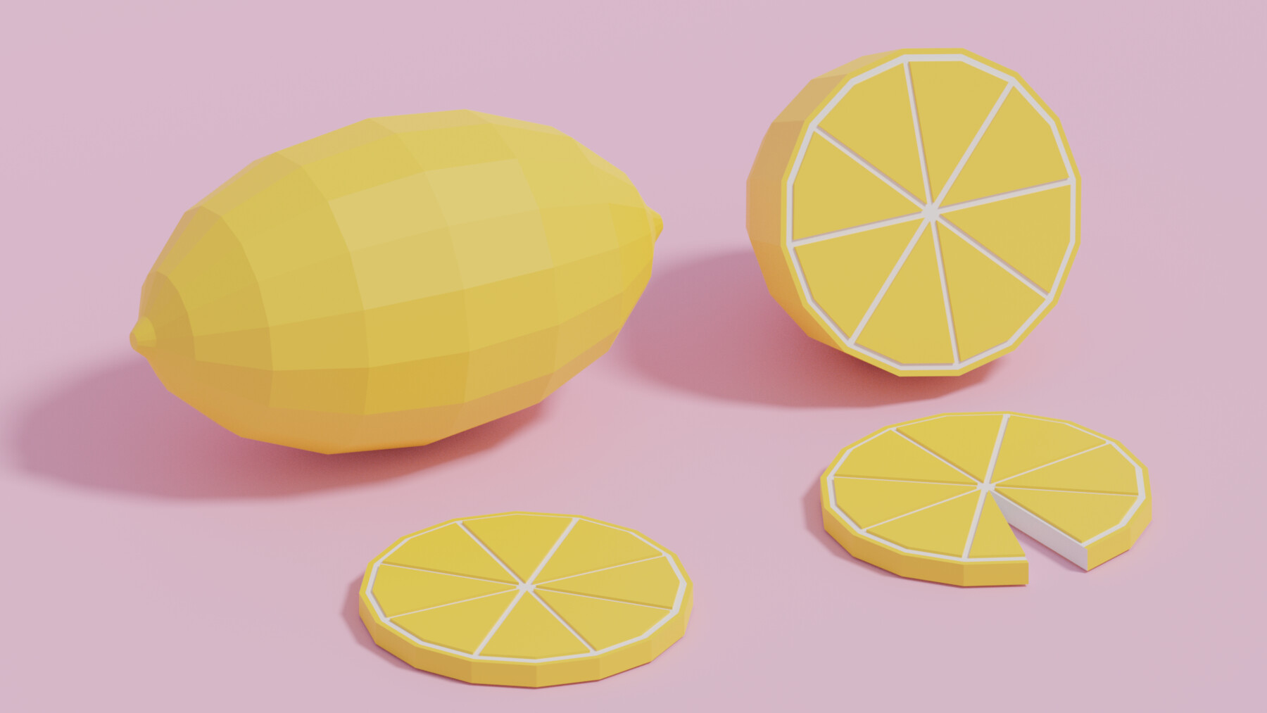 ArtStation - Low Poly Cartoon Lemon 3D Model | Resources