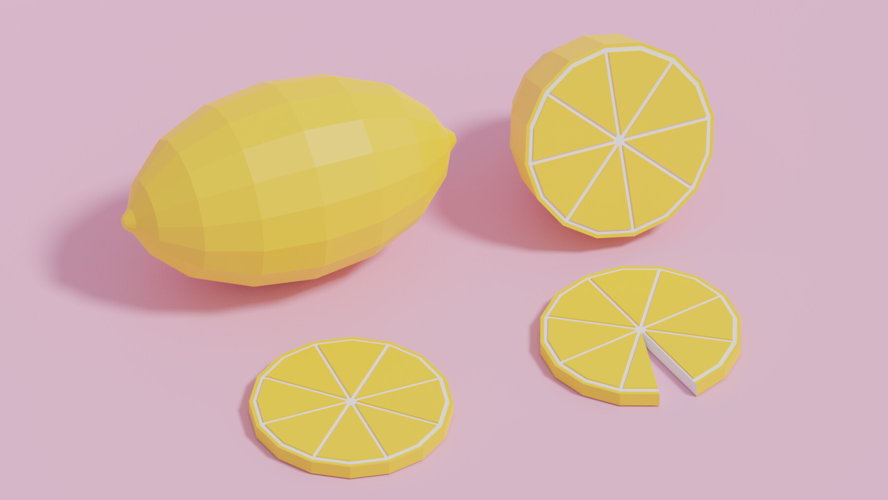 ArtStation - Low Poly Cartoon Lemon 3D Model | Resources