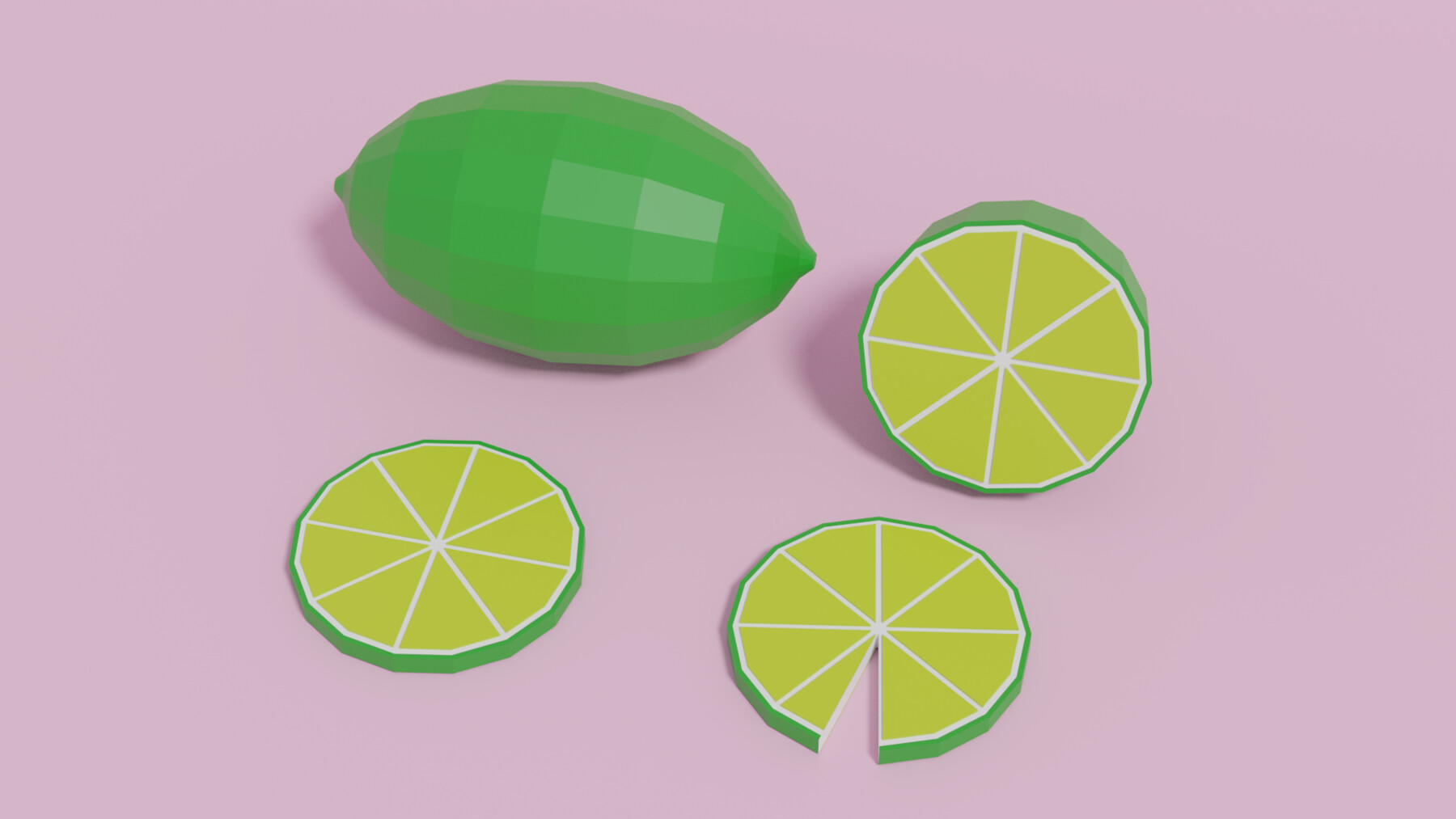 ArtStation - Low Poly Cartoon Lemon 3D model | Resources