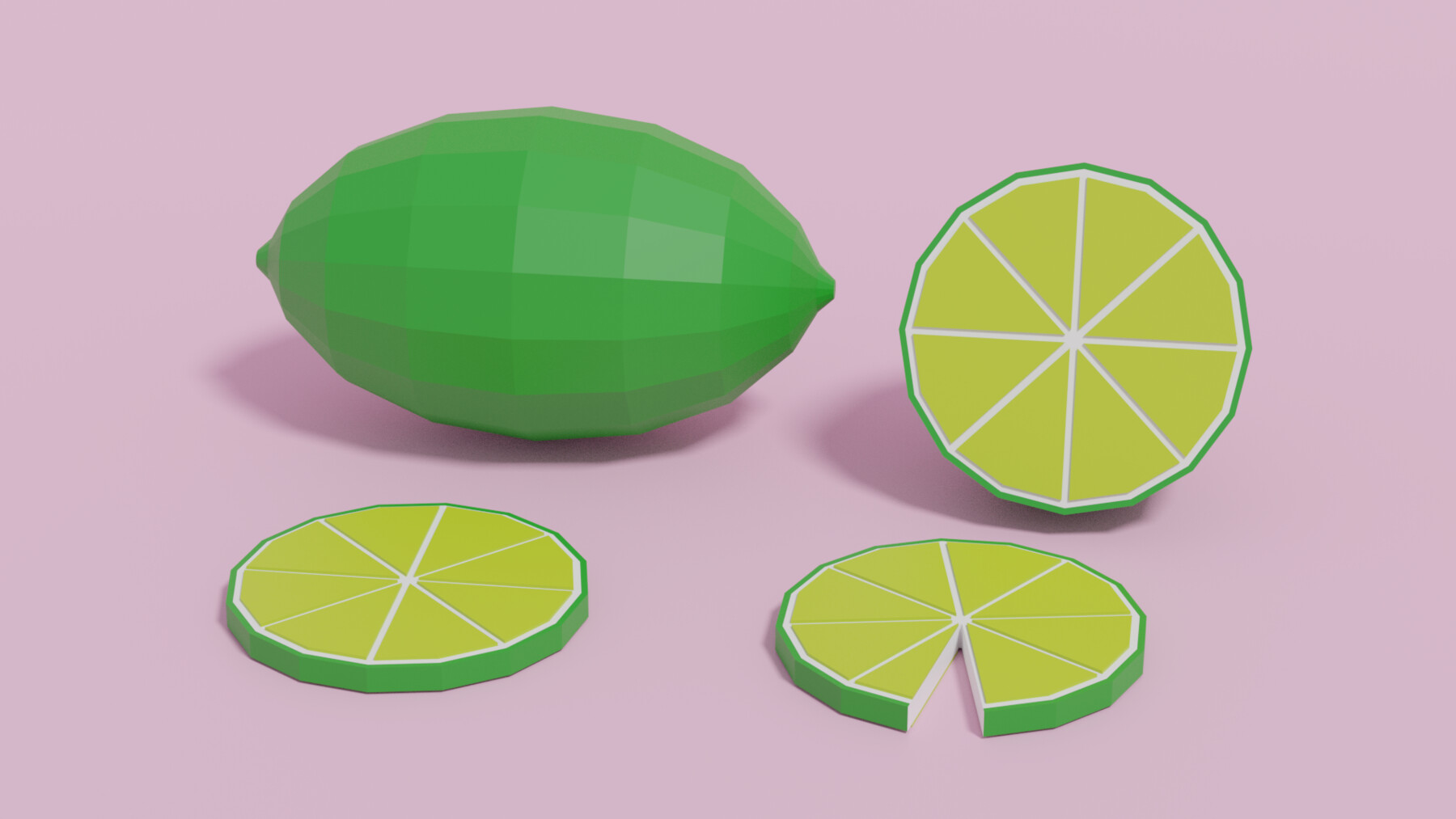 ArtStation - Low Poly Cartoon Lemon 3D model | Resources