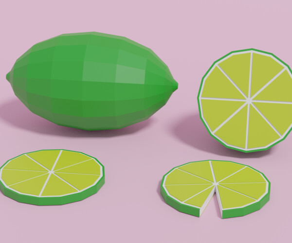 ArtStation - Low Poly Cartoon Lemon 3D model | Resources