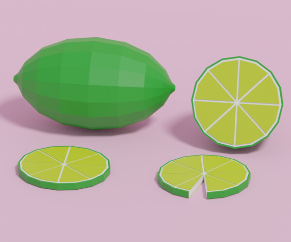 ArtStation - Low Poly Cartoon Lemon 3D model | Resources
