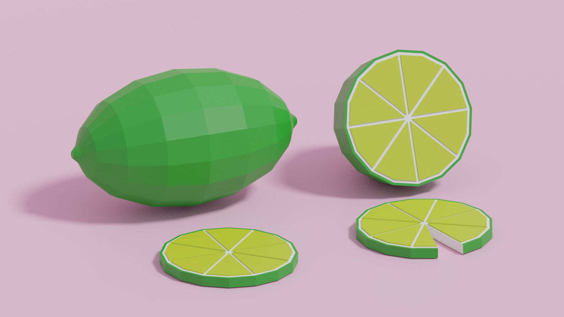 ArtStation - Low Poly Cartoon Lemon 3D model | Resources
