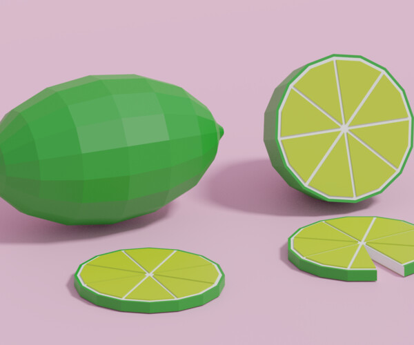 ArtStation - Low Poly Cartoon Lemon 3D model | Resources