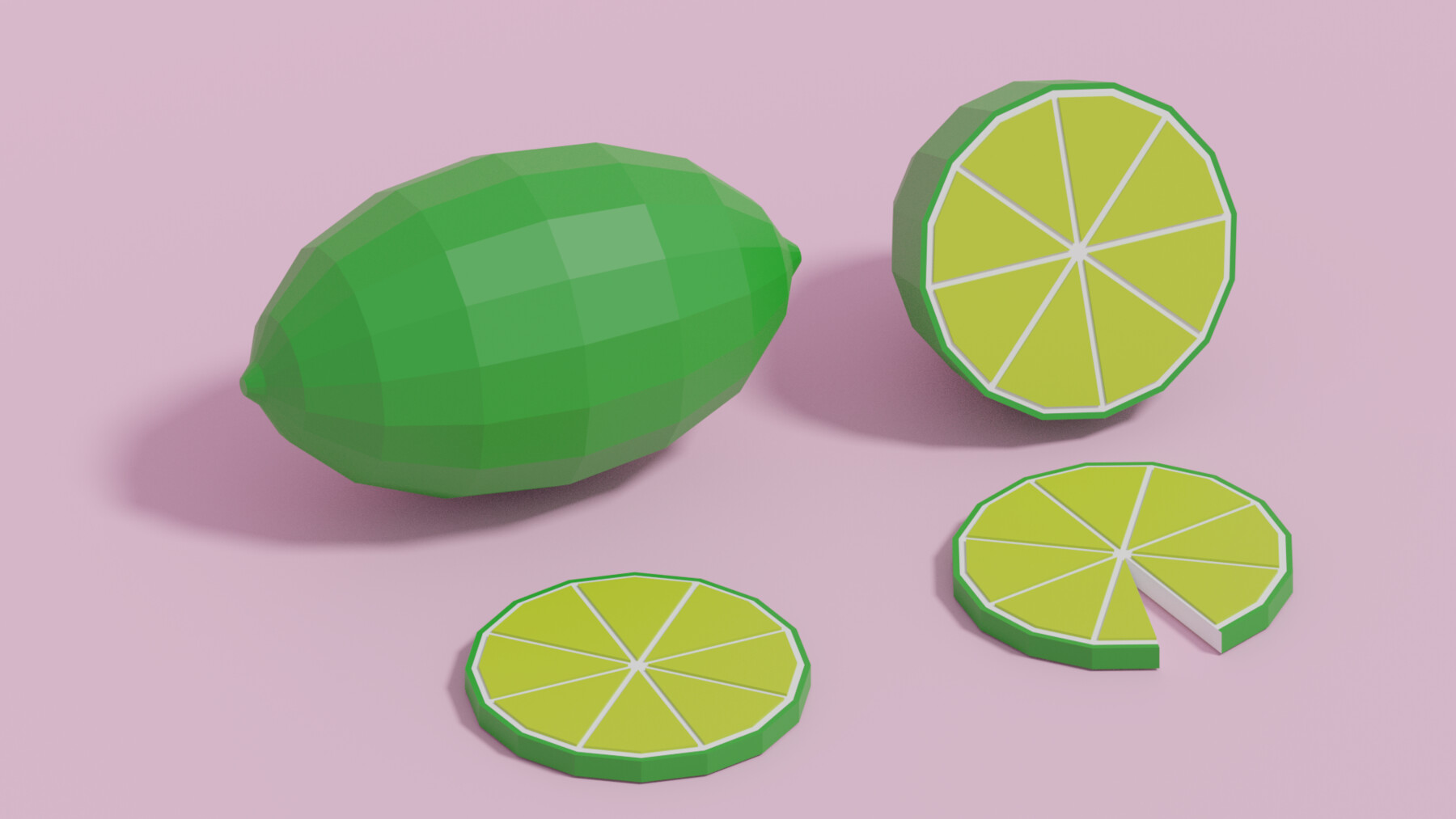 ArtStation - Low Poly Cartoon Lemon 3D model | Resources