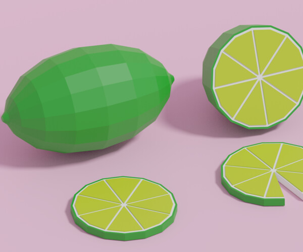 ArtStation - Low Poly Cartoon Lemon 3D model | Resources